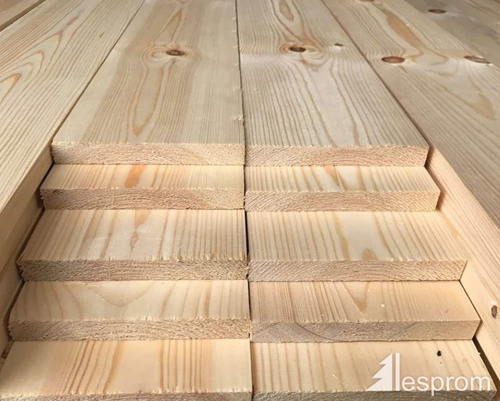 25 mm x 150 mm x 4000 mm KD S2S Siberian Larch Lumber